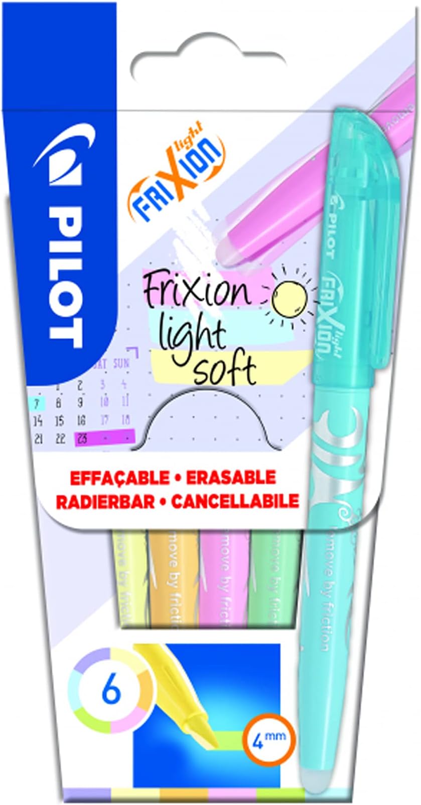 Pilot FriXion Light Soft Pastel 6er-Set : Amazon.co.uk: Stationery ...
