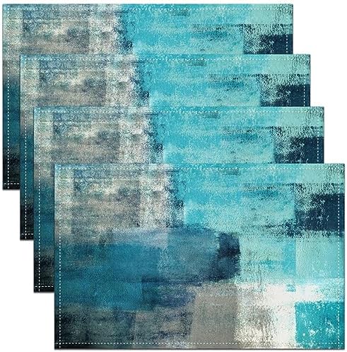 Geometric Placemats for Dining Table Indoor Outdoor Kitchen 45X30cm ...