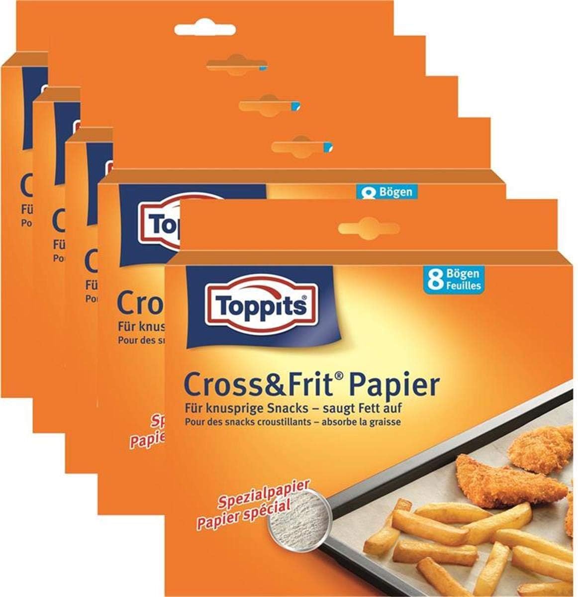 Toppits Cross & Frit Papier (37cm x 30cm), 6er Pack (6 x 8 Bögen ...