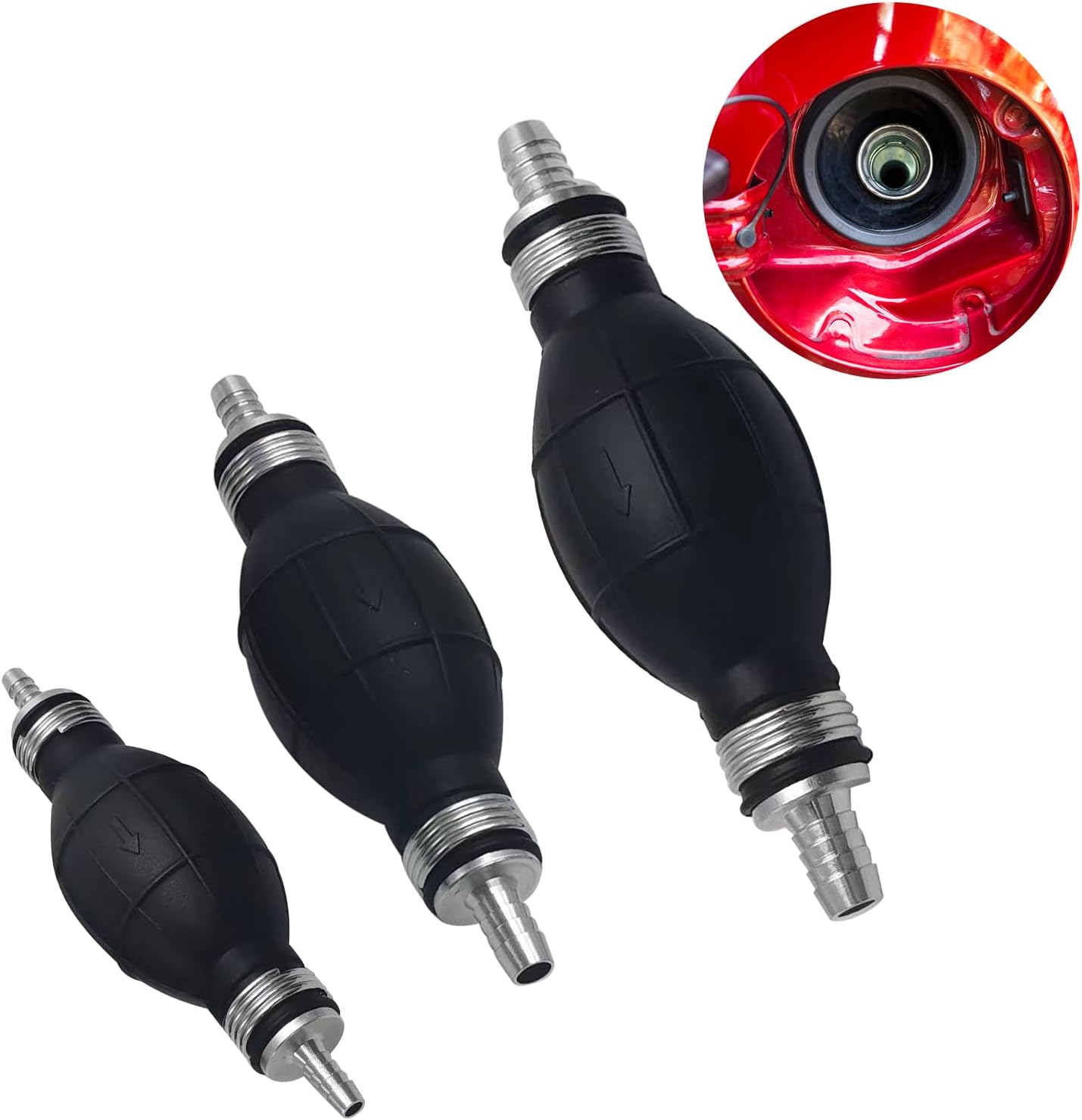 Amazon.com: 4 Pieces Black Primer Bulb Rubber Fuel Pump Transfer Vacuum ...