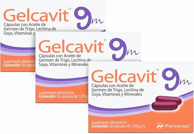 GELCAPS Gelcavit 9m Con 30 Cápsulas Pharmacaps - 3 Pack : Amazon.com.mx ...
