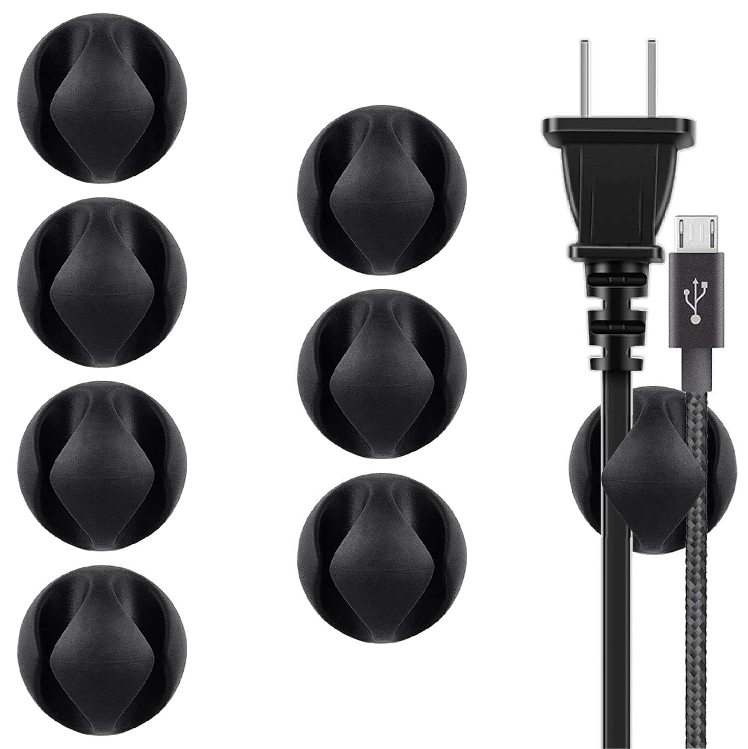 DClub 10 Pcs Cable Clips Cord Organizer Management Wire Cord Holder 2 ...