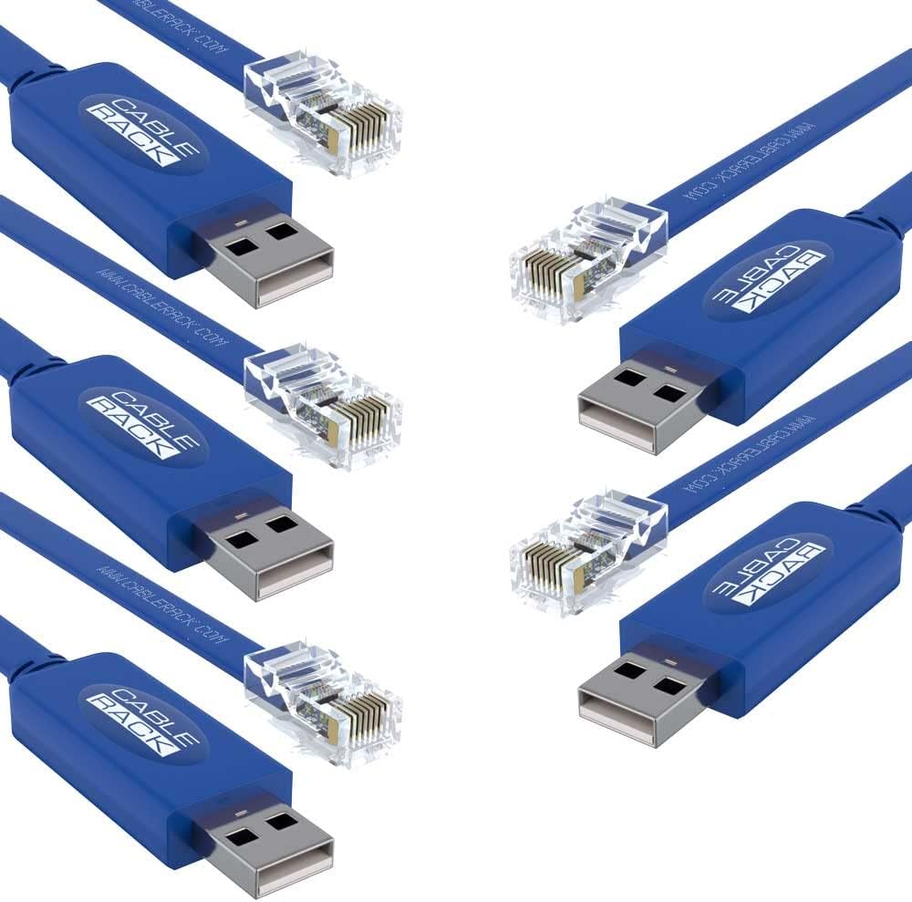 Amazon.com: CableRack 6ft USB Console Cable With FTDI Chipset - USB to ...