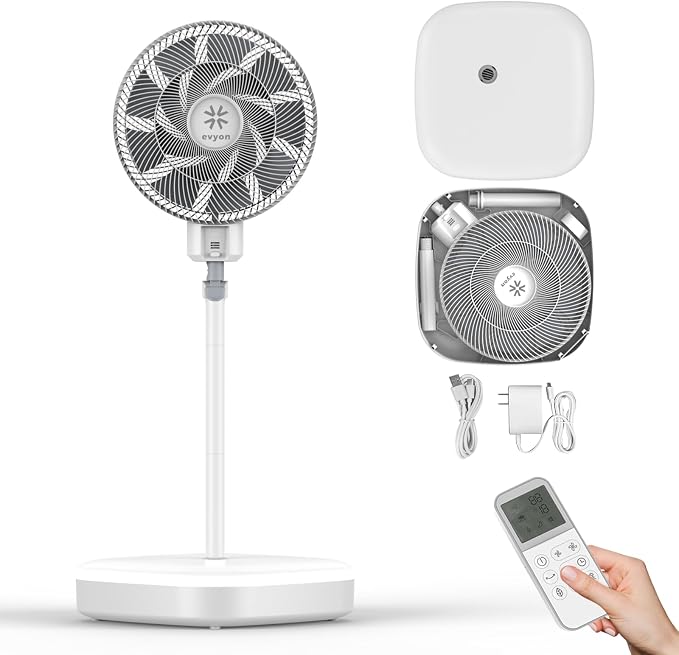 Amazon.com: EVYON 12.8" Standing Fan,15db Quiet Fan for Bedroom ...