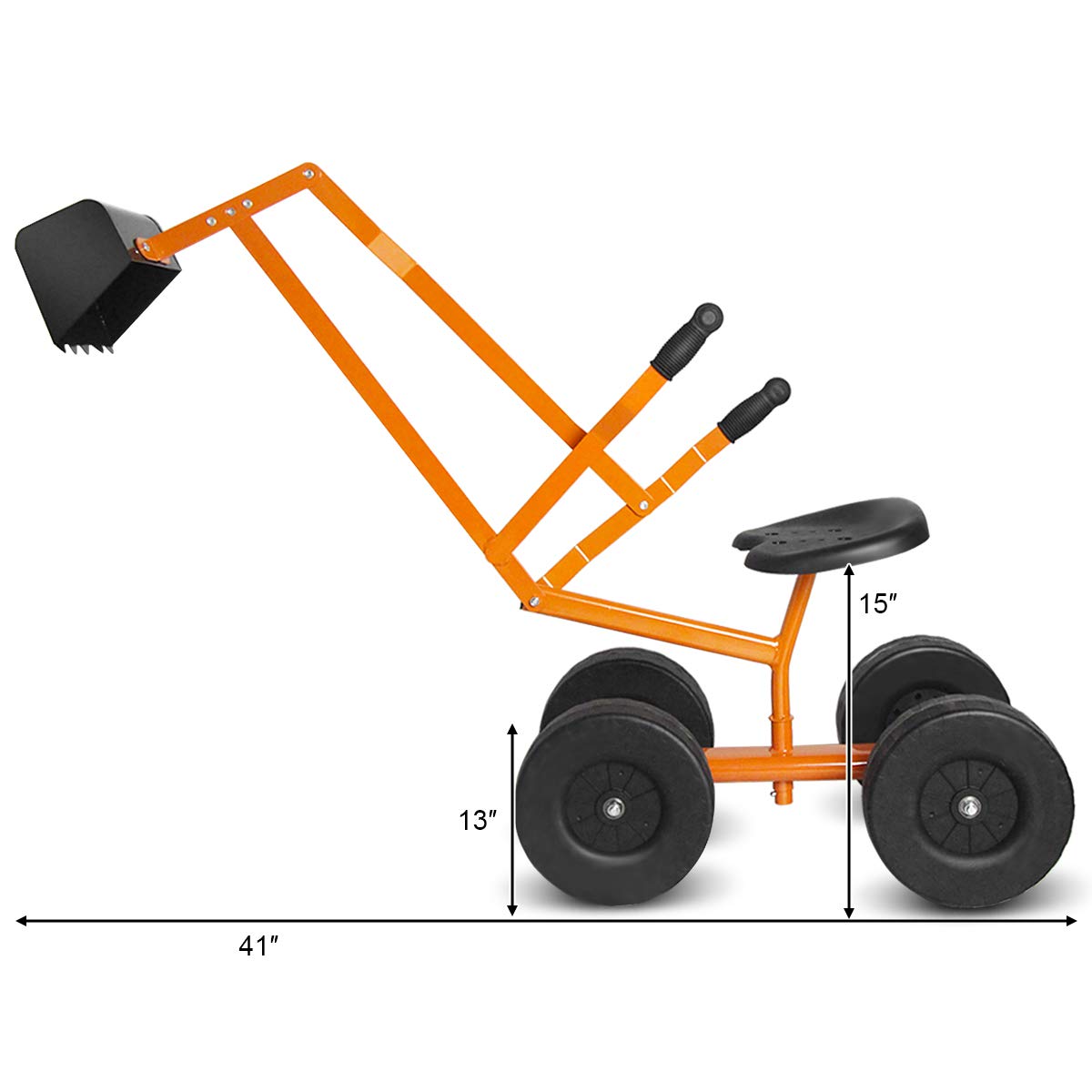Kids Sand Digger With Wheels, Big Dig Sandbox Digger Excavator Crane ...