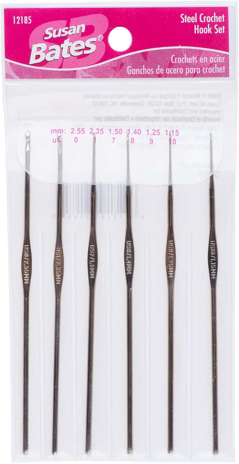 Amazon.com: Susan Bates Steelite Crochet Hook Set, Size 1