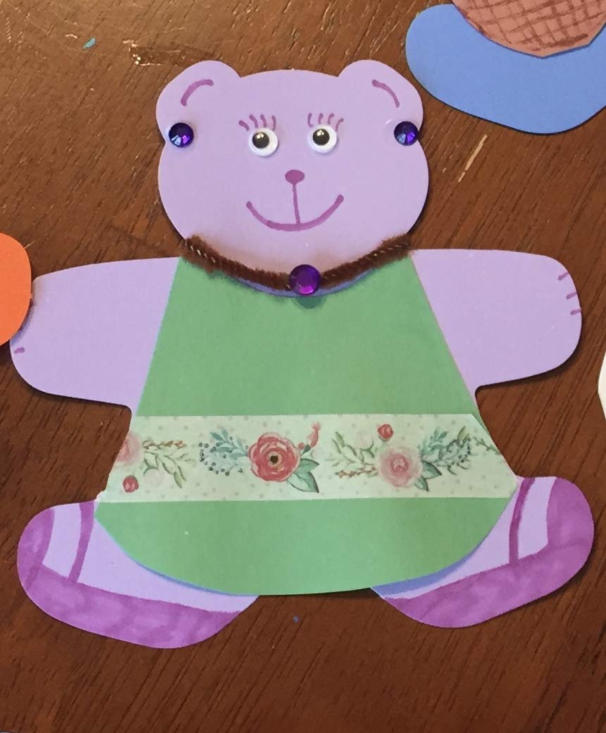 5.5” Teddy Bear Assorted Color Cut-Outs, 31 Cut-Outs in a Pack for ...