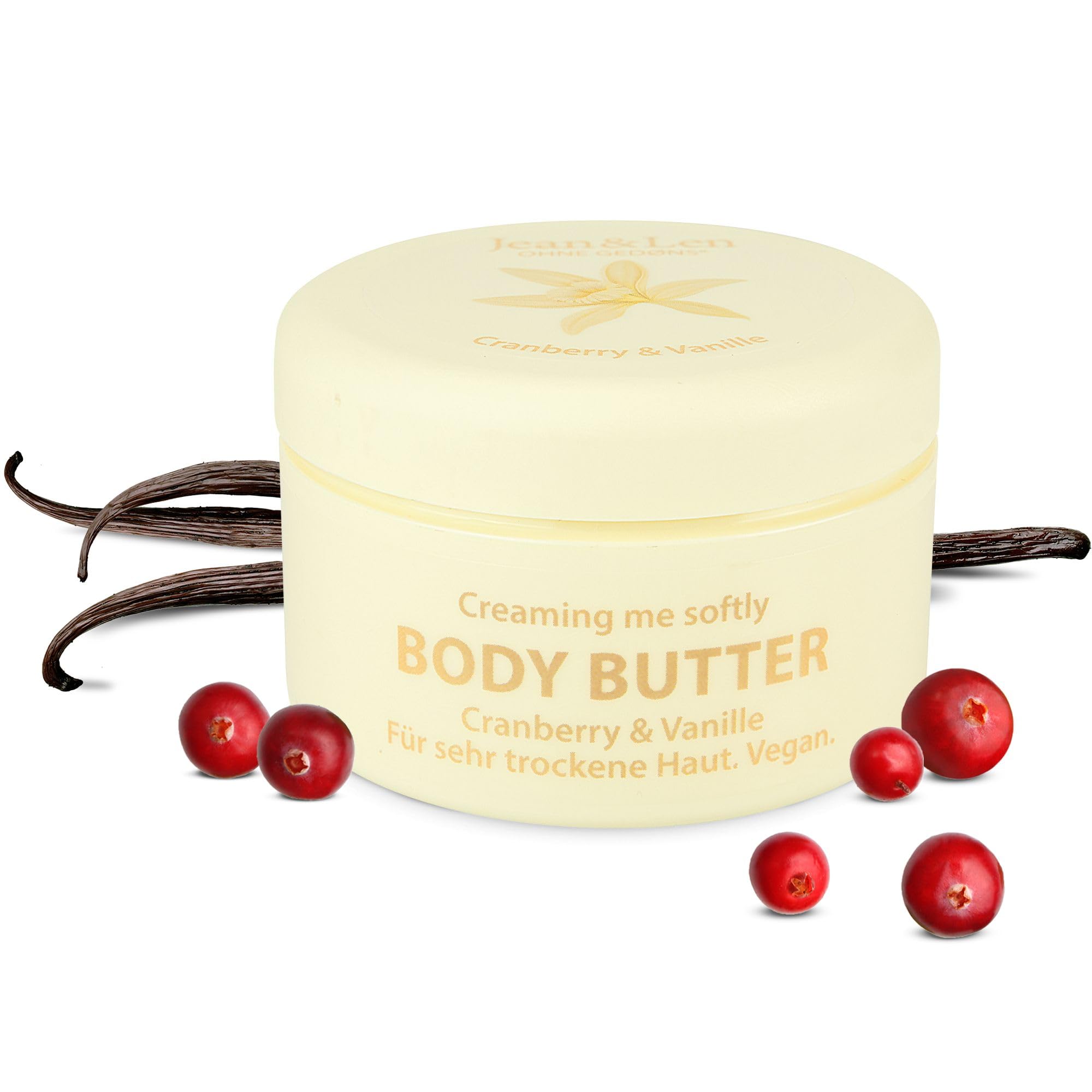 Jean & Len Body Butter Cranberry & Vanilla, fornisce alla pelle un ...