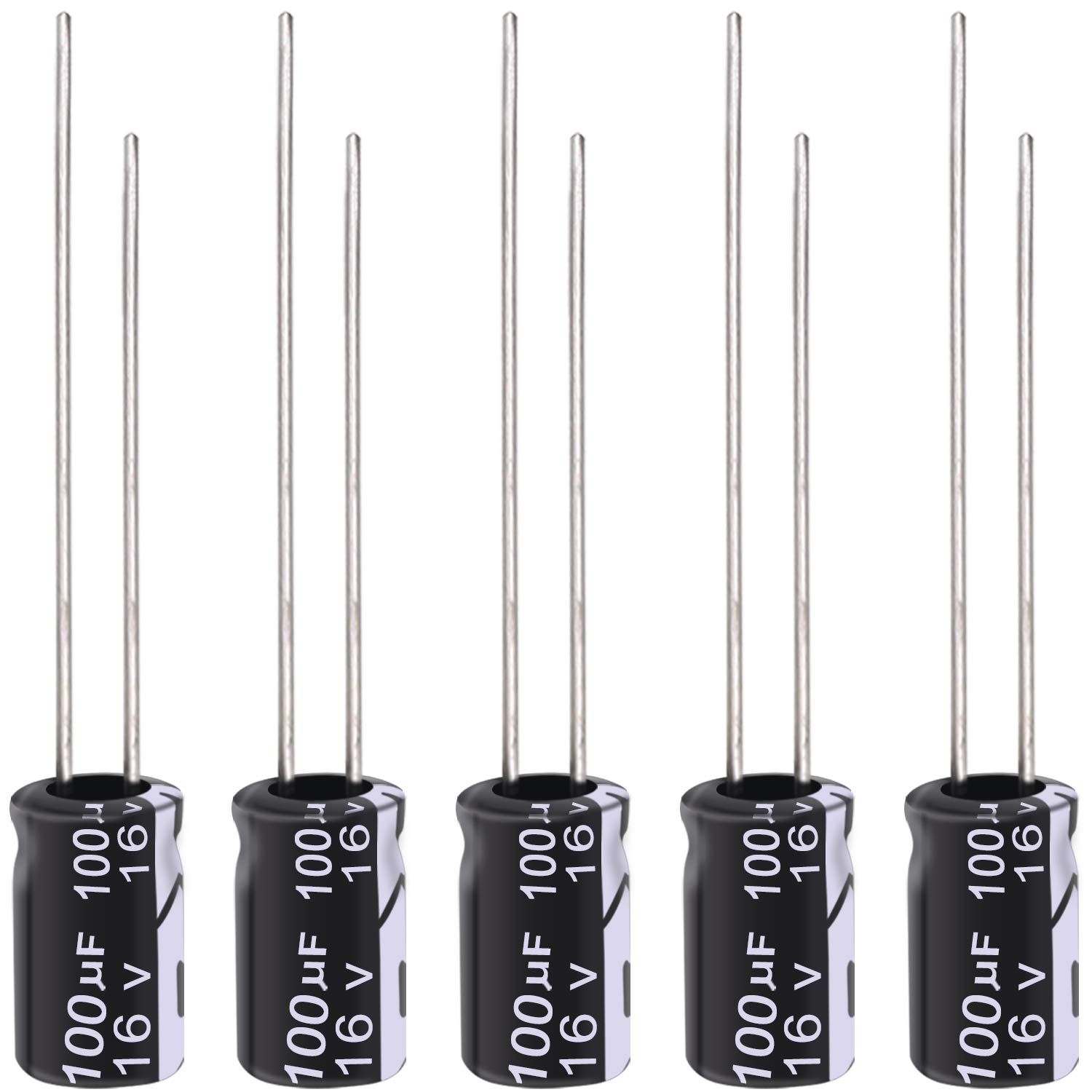 Snapklik.com : Tnisesm 80Pcs Electrolytic Capacitor 100uF 16V
