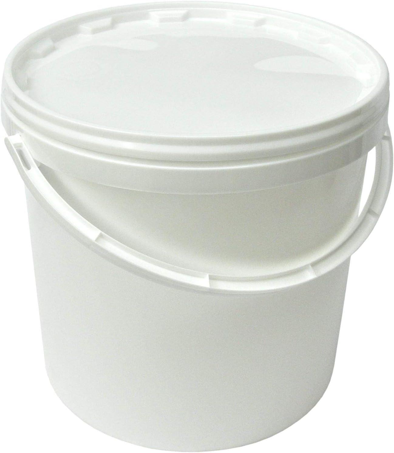 plasteo® 3 Stück 10 Liter Eimer mit Deckel weiß stabil stapelbar ...