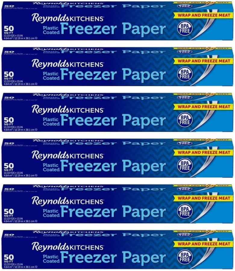 Amazon.com: Reynolds Kitchens Plastic Coated Freezer Paper - 75 Square ...