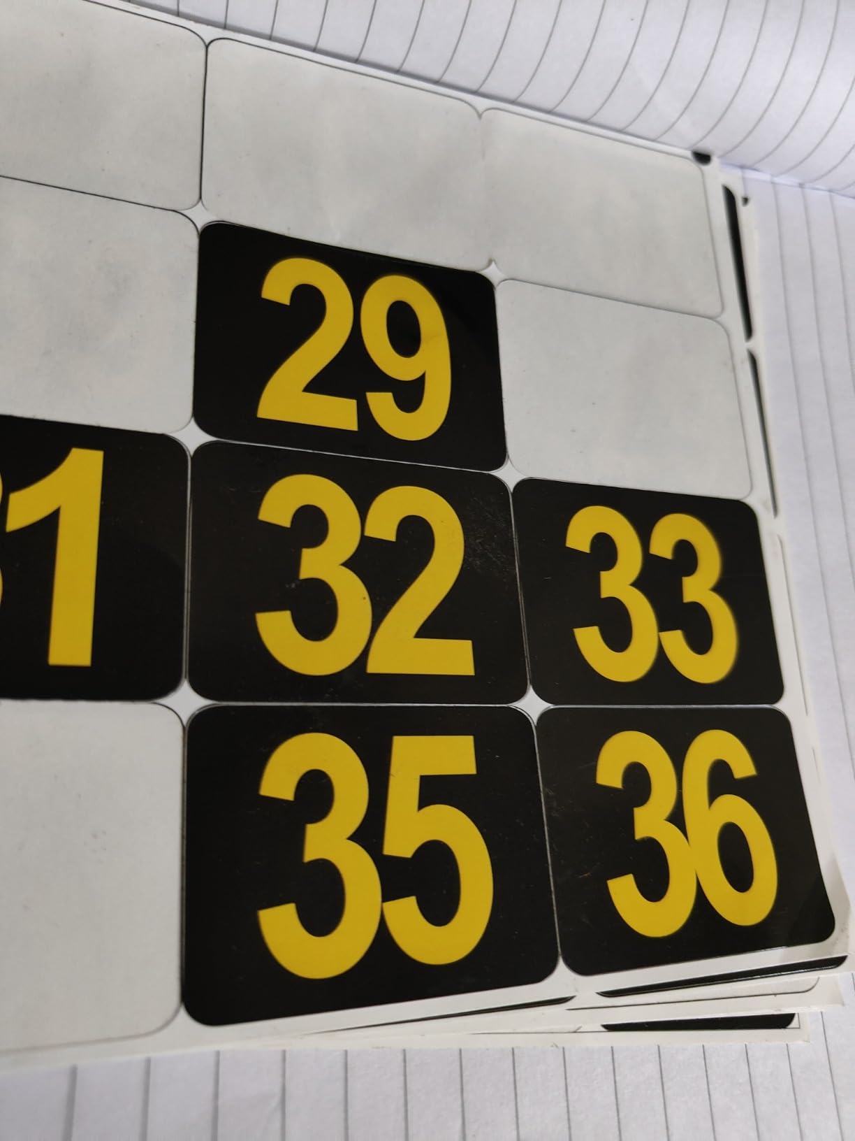 IMPRINT Consecutive PVC Number Stickers 1-144, Self-Adhesive Decal ...