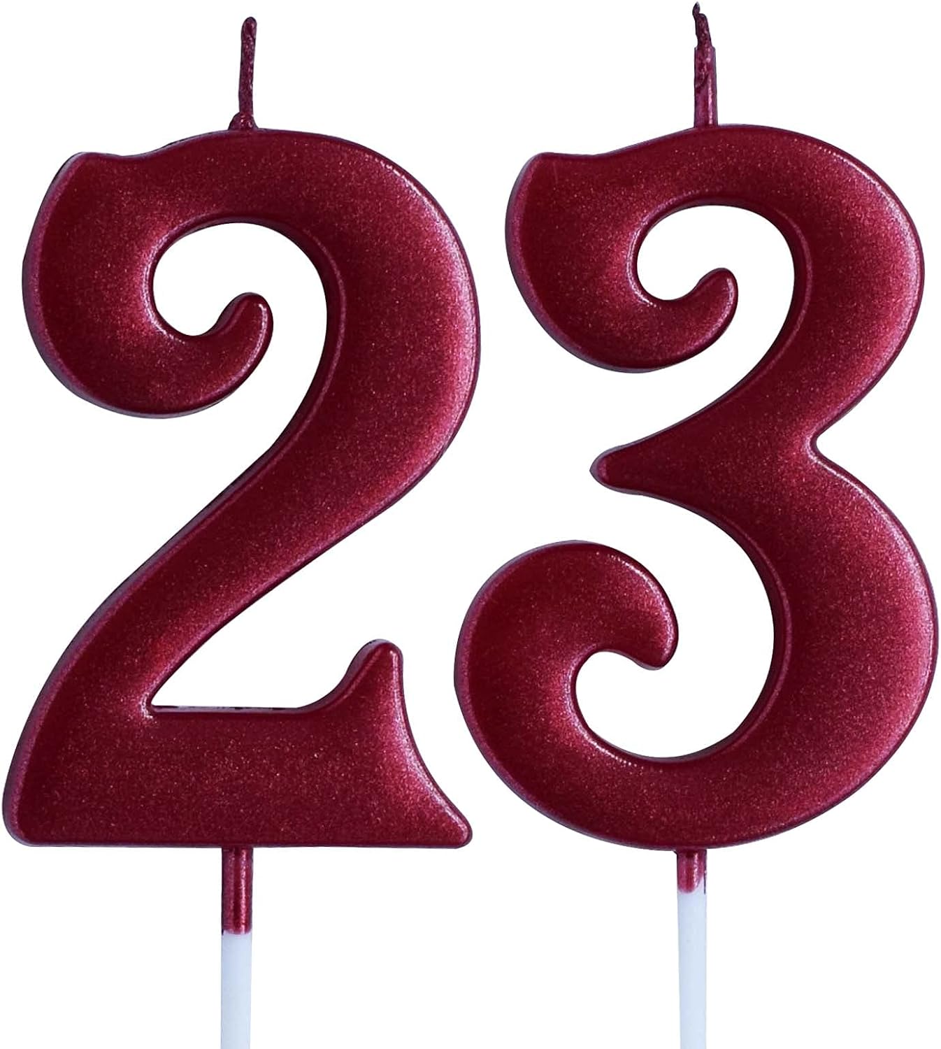 Amazon.com: Red 23rd Birthday Candle, Number 23 Years Old Candles Cake ...