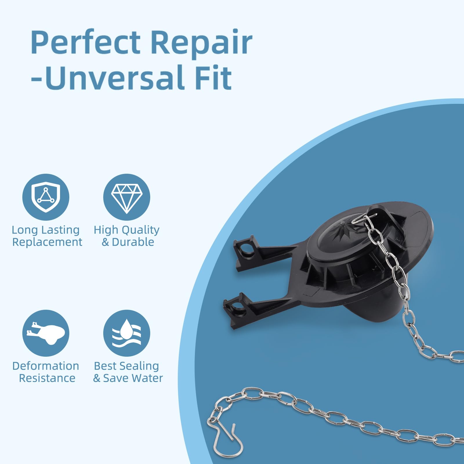 Snapklik.com : iFealClear 2 Pack Universal Toilet Flapper Toilet ...