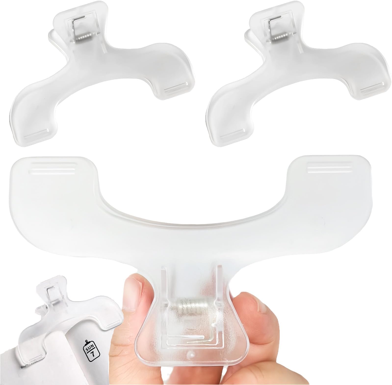 Amazon.co.jp: DERCHIA Book Clips, 2 Pack Transparent Book Clips for ...