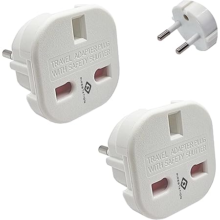 Travel Adapter UK to Europe Q4U Black Plug Adapter UK to EU, UK 3 Pin ...