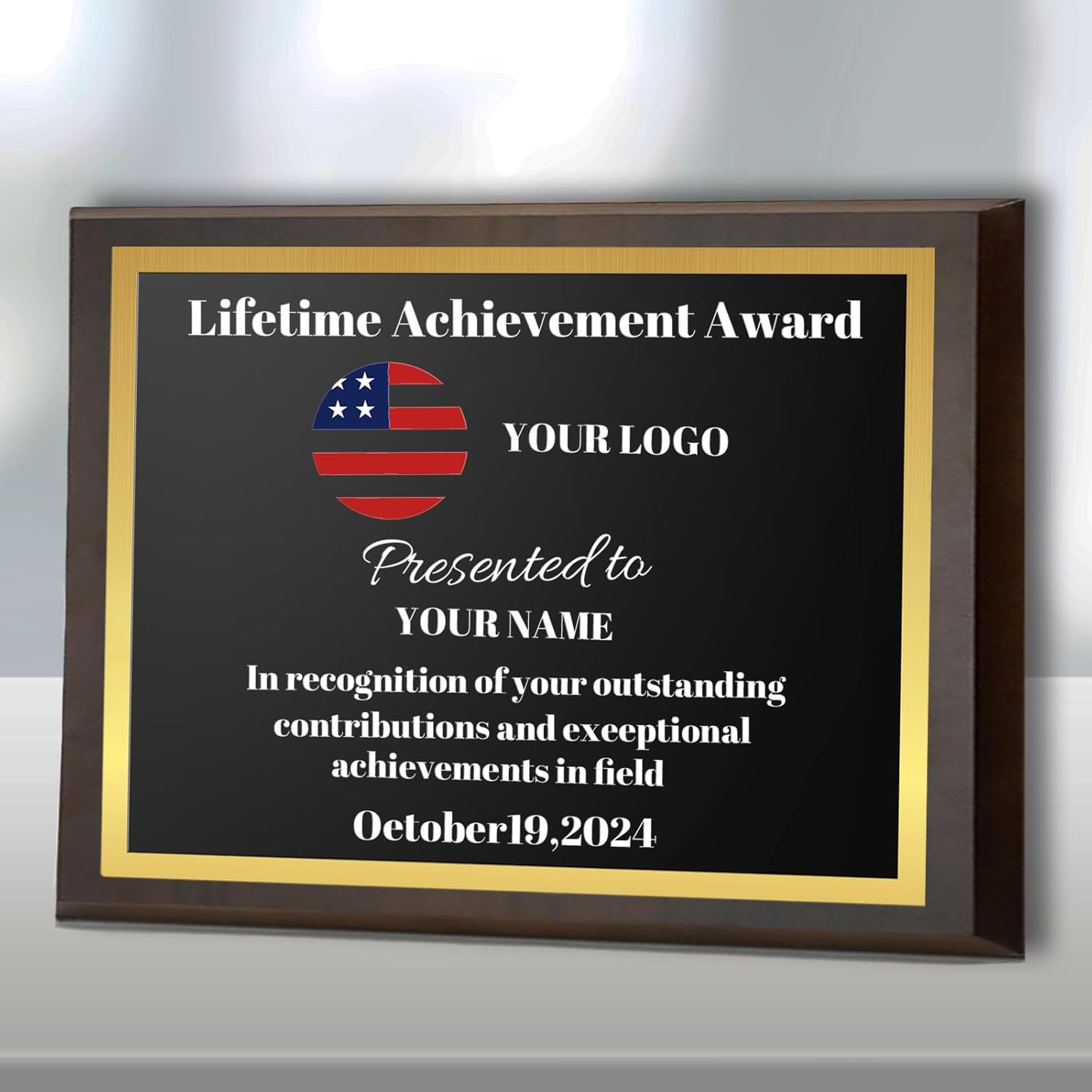 Amazon.com: JCYIF Custom Award Plaque Personalized Engraved Plaques for ...