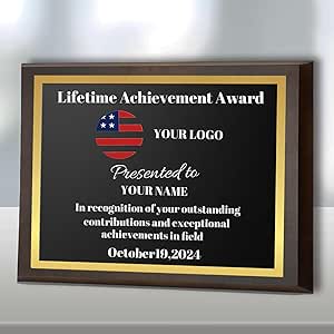 Amazon.com: JCYIF Custom Award Plaque Personalized Engraved Plaques for ...