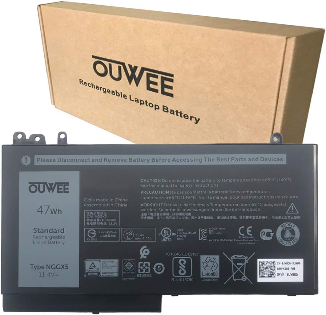 Amazon.com: NGGX5 Laptop Battery for Dell Latitude E5270 E5470 E5570 ...