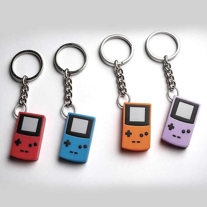 Retro Game Console Keychain (Pack of 4) – Cute Mini Gameboy Style ...