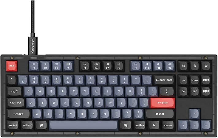 Amazon.com: Keychron V3 TKL 80% Layout Custom Wired Mechanical Keyboard ...