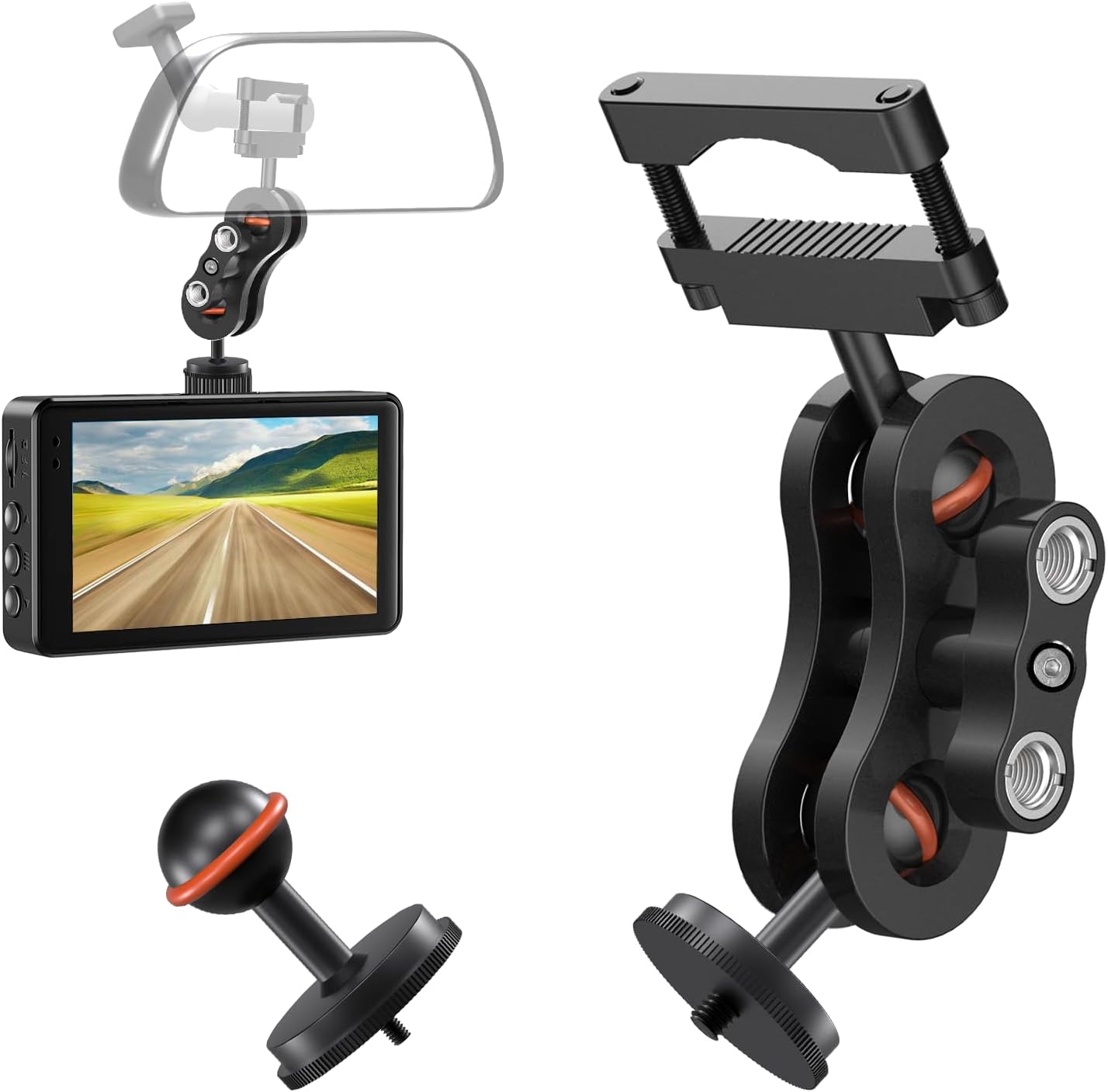 Amazon.com: Dash Cam Mount, 1/4 "1/8" Threaded Camera Bracket, Aluminum ...