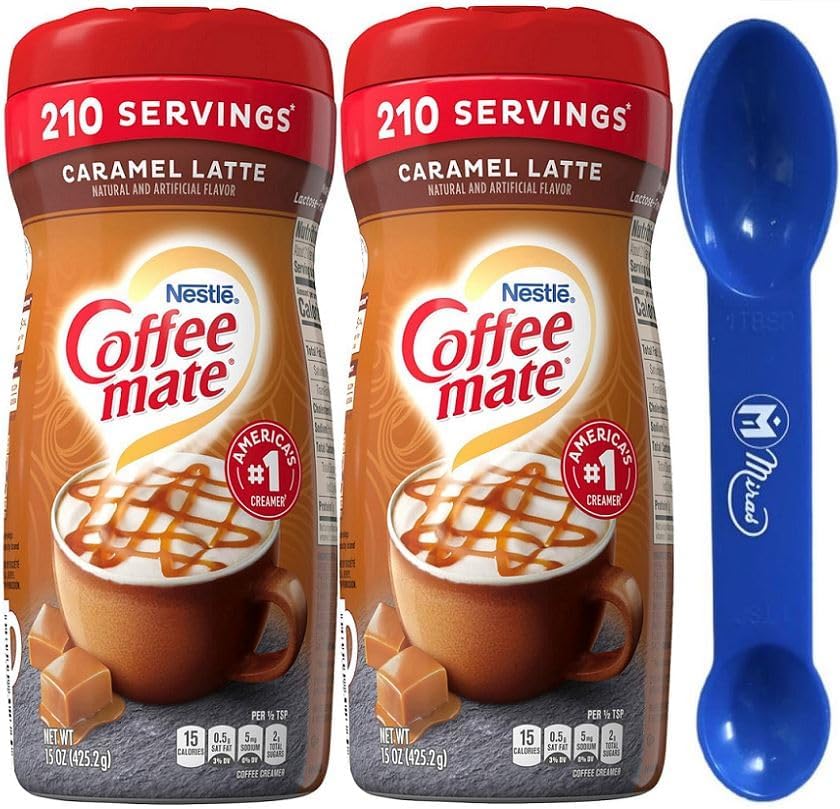 Amazon.com: (Pack of 2) Caramel Latte Powder Coffee Creamer Canisters ...