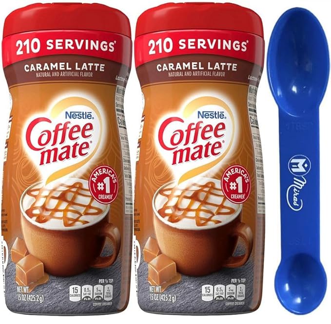 Amazon.com: (Pack of 2) Caramel Latte Powder Coffee Creamer Canisters ...
