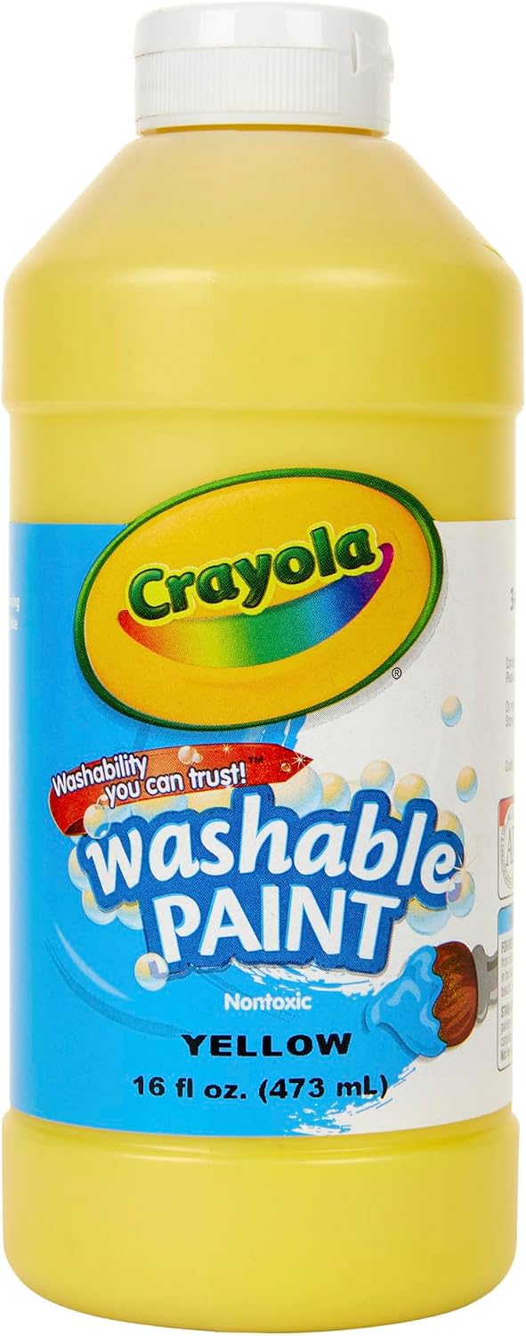 Amazon.com: Crayola Washable Kids Paint, Yellow, 16oz : Toys & Games