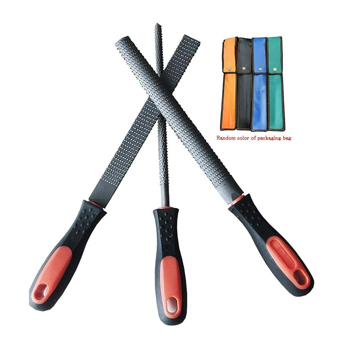 Buy LK-WORLD 8" Wood Rasp File Set with Rubber Grip - Includes Hand Cut ...