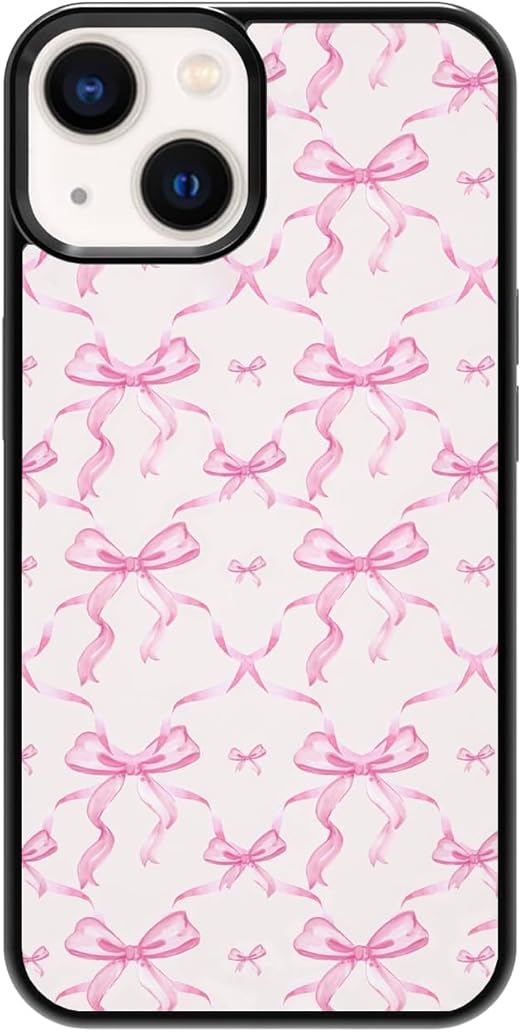 Amazon.com: GUAYDOYIM Aesthetic Pink Ribbons Bow Tie Pattern Case ...
