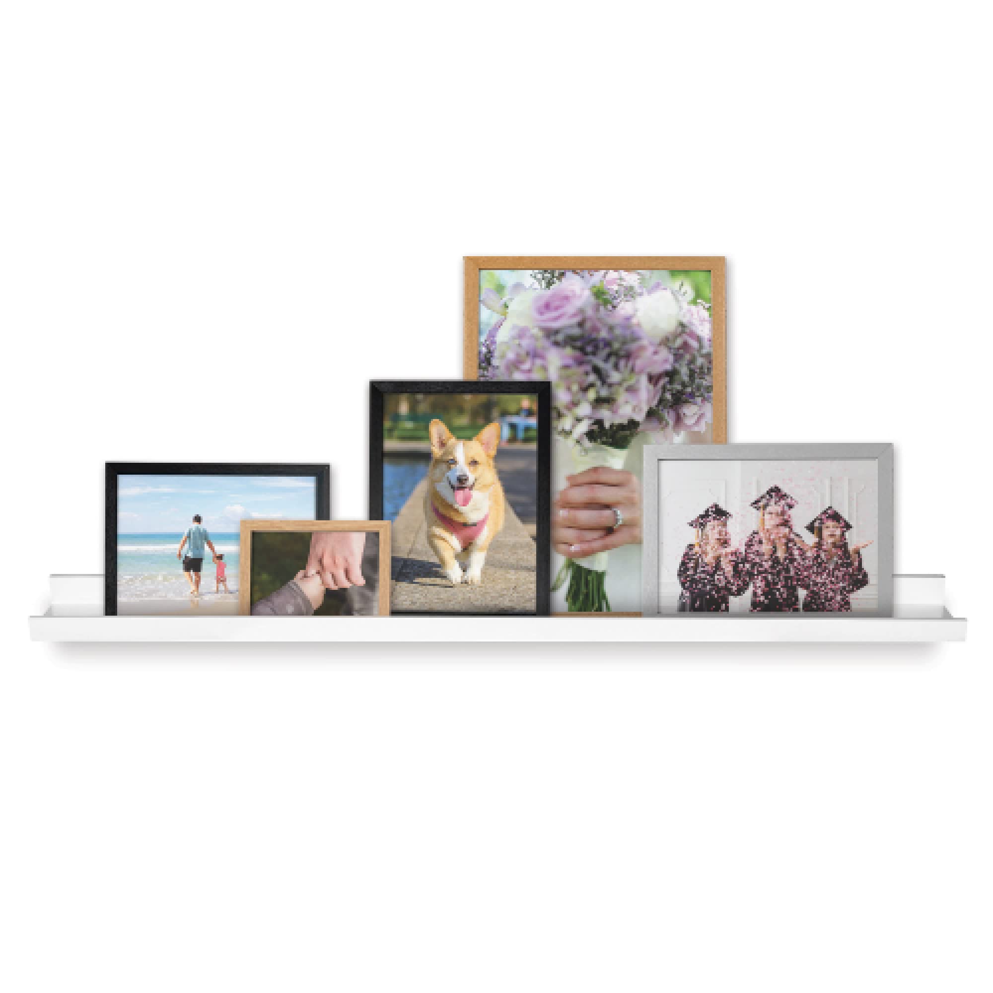 Buy ALBEN Floating Picture Ledge Shelf - 72 inch Floating Shelf, Made ...