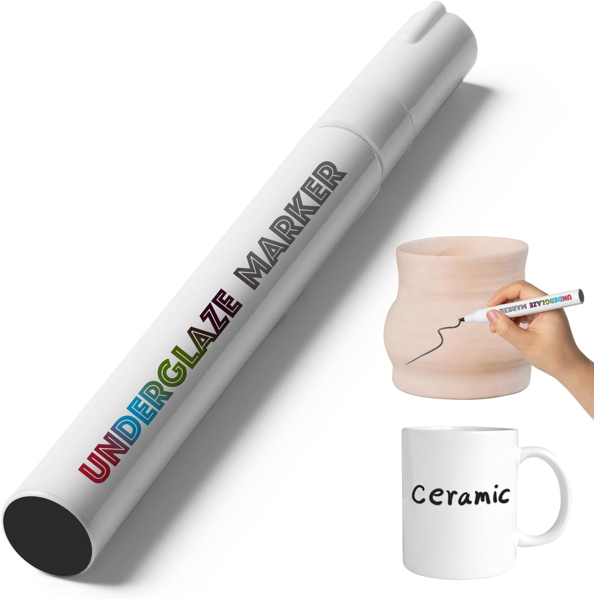 Amazon.com: Flyangle Art Underglaze Permanent Porcelain Paint Colored ...