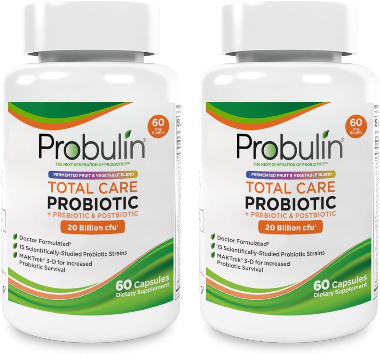 Amazon.com: Probulin Total Care Pre + Pro + Postbiotic, 20 Billion CFU ...