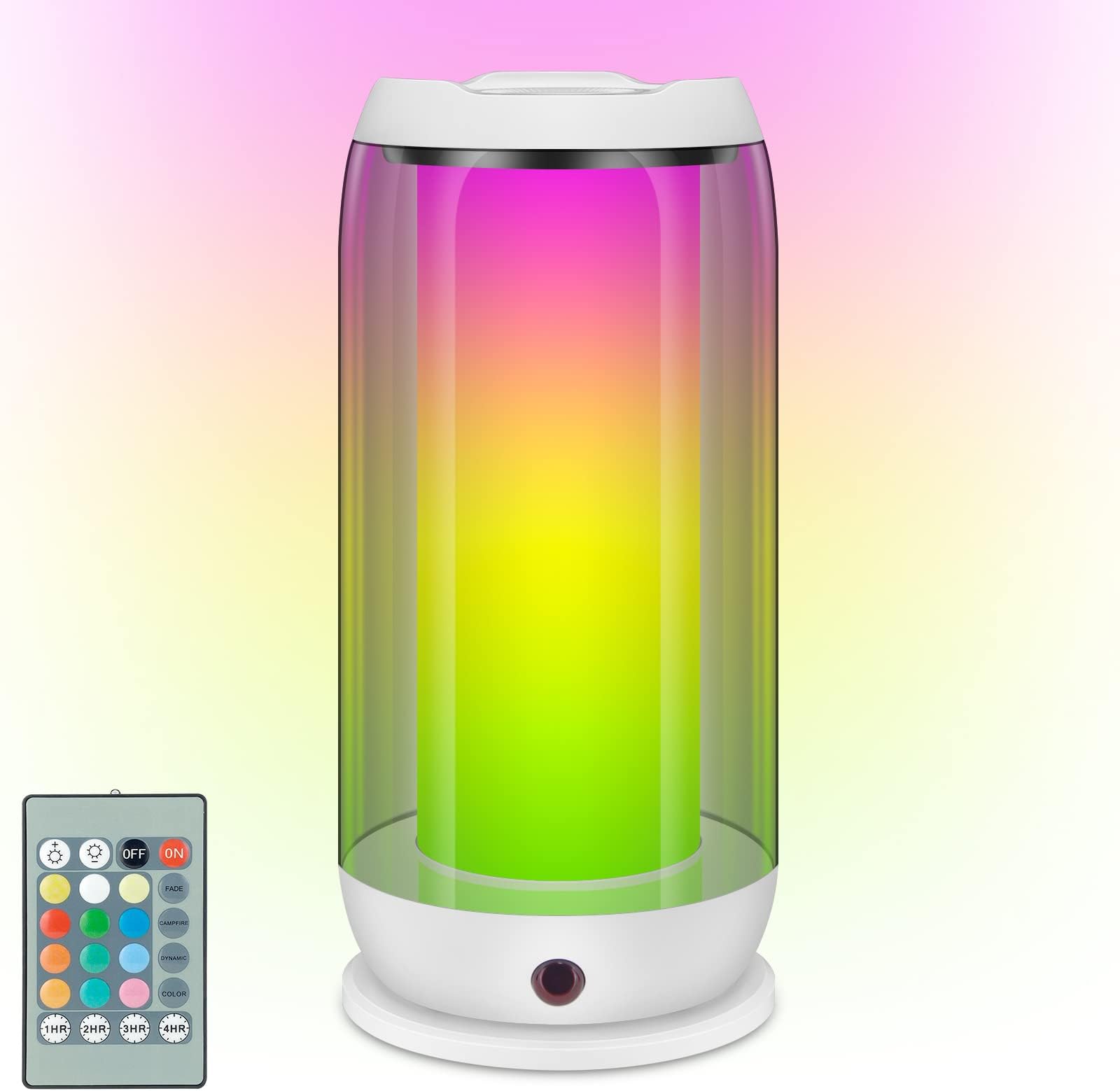 BIGMONAT Bedside Table Lamp with Remote, Multi-Colors LED Nightstand ...