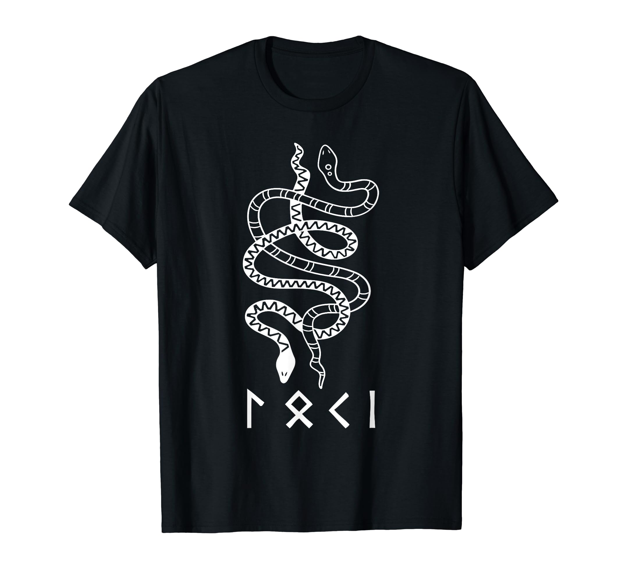 Loki Name Norse Runes And Snake Nordic Norse Mythology T-Shirt : Amazon ...