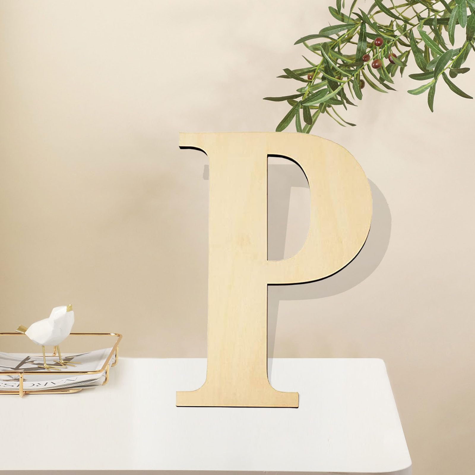 Amazon.com: 5ARTH 6 inch Wooden Letter P - Blank Unfinished Wood ...