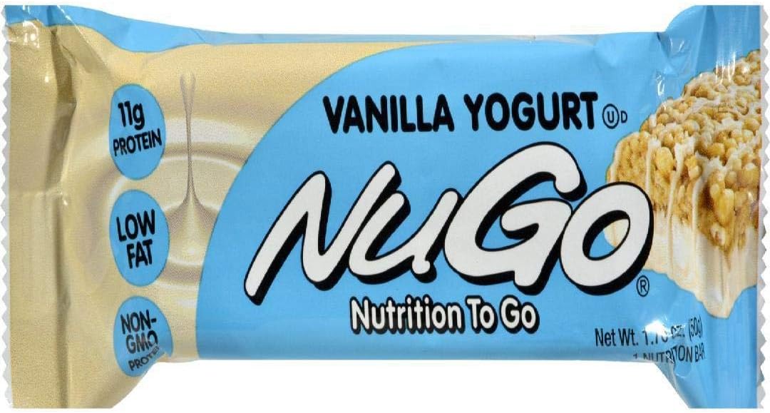 NuGo All-Natural Nutrition Bar, Vanilla Yogurt, 1.76-Ounce Bars (Pack ...