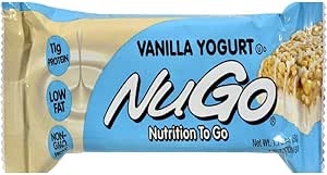 NuGo All-Natural Nutrition Bar, Vanilla Yogurt, 1.76-Ounce Bars (Pack ...