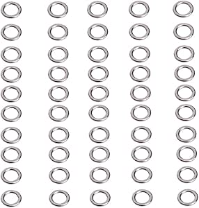Amazon.co.jp: luosh fishing ring, 50pcs solid stainless snap split ...