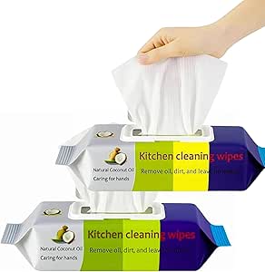 2 Pack 160 Count Kitchen Cleaning Wipes Moist Absorbent Surface ...