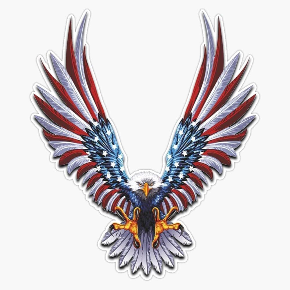 Amazon.com - BZ Trading Usa Flag Bald Eagle American Flag Vinyl Decal ...