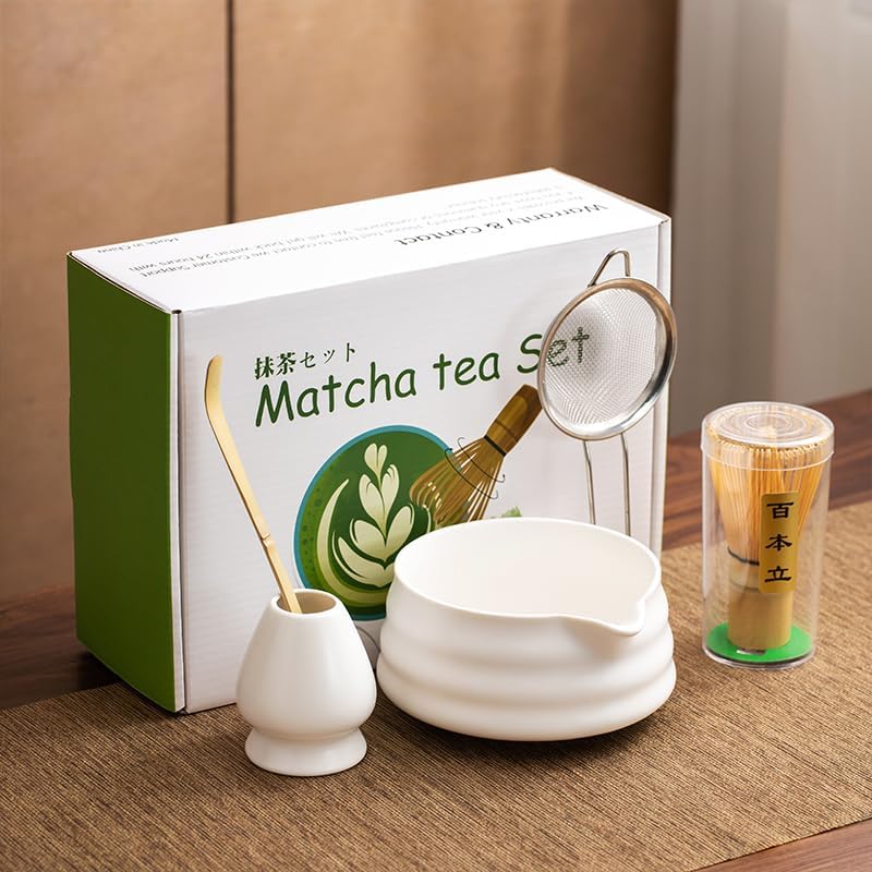 Amazon.com: Matcha Set With Bowl, Matcha Sifter, Matcha Whisk Holder ...