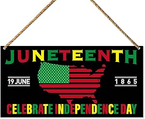 Amazon.com: Juneteenth Sign Decor, June 19th 1865 Decoration African ...