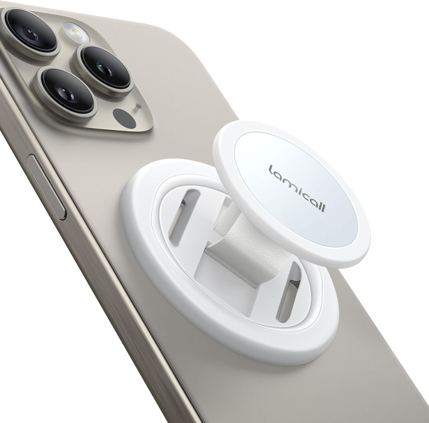 Lamicall Magnetic Phone Grip Holder for Magsafe - [Soft Leather] Loop ...