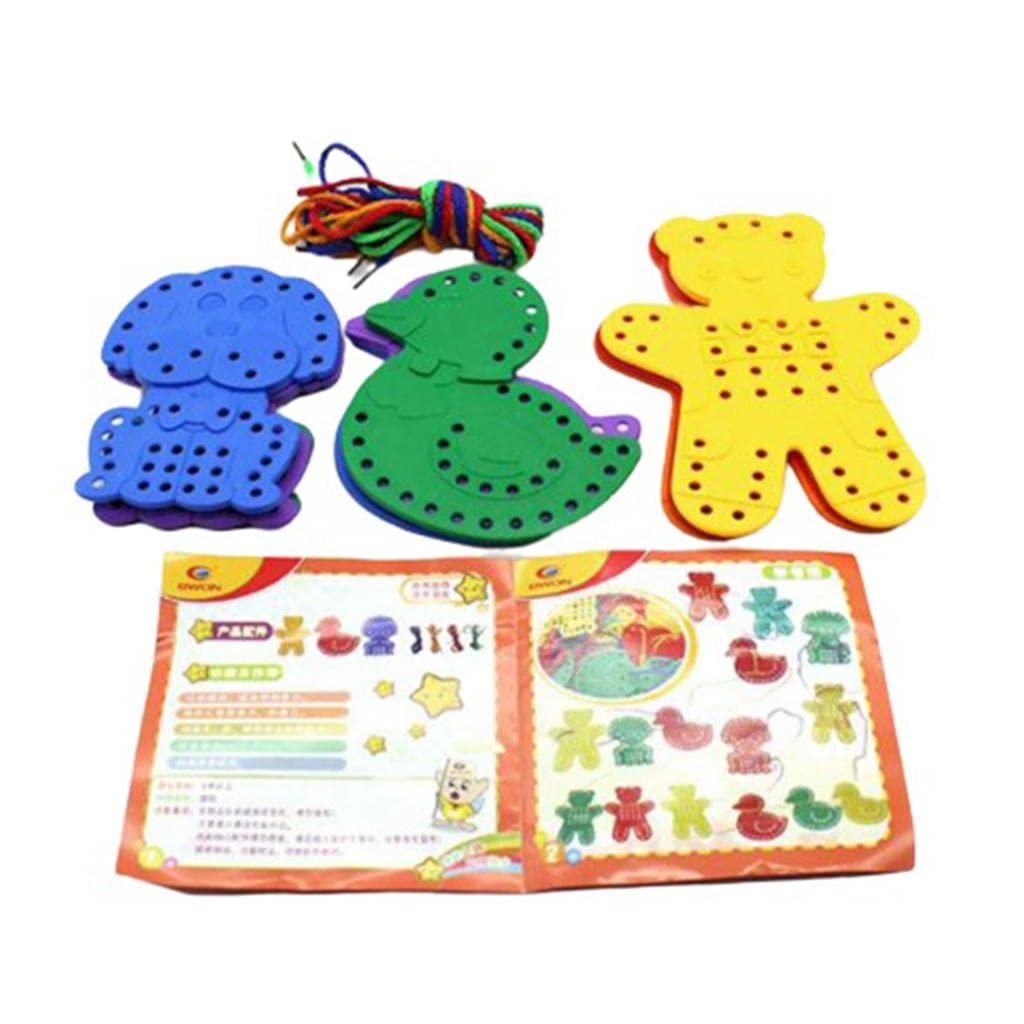 Fashion My Day® Threading Plate Puzzle Animal Shape Connection Early ...