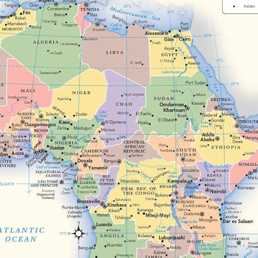 Map Of Cities In Africa