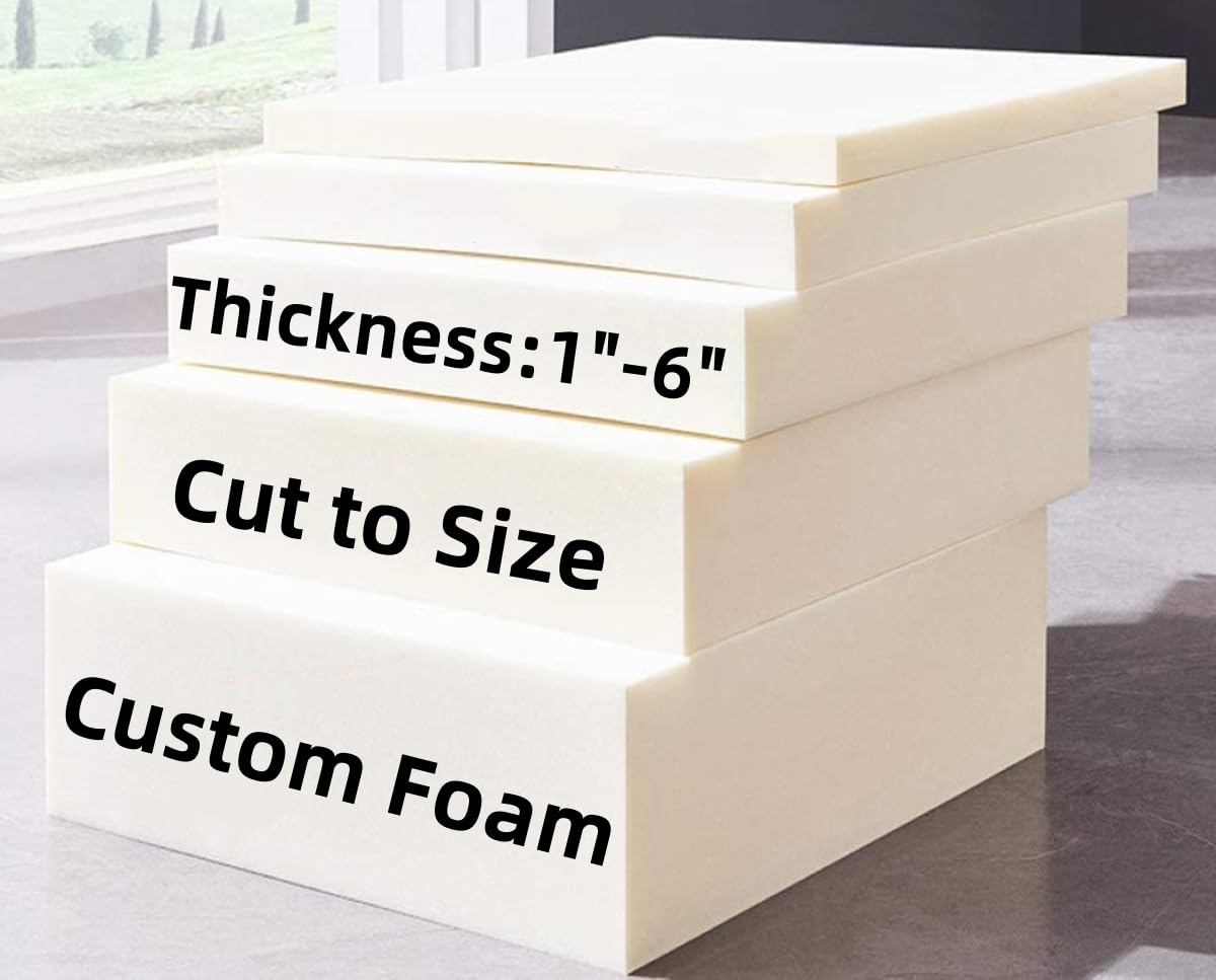SINCERE Cut to Size Foam Padding, Custom Cut High Density Upholstery ...