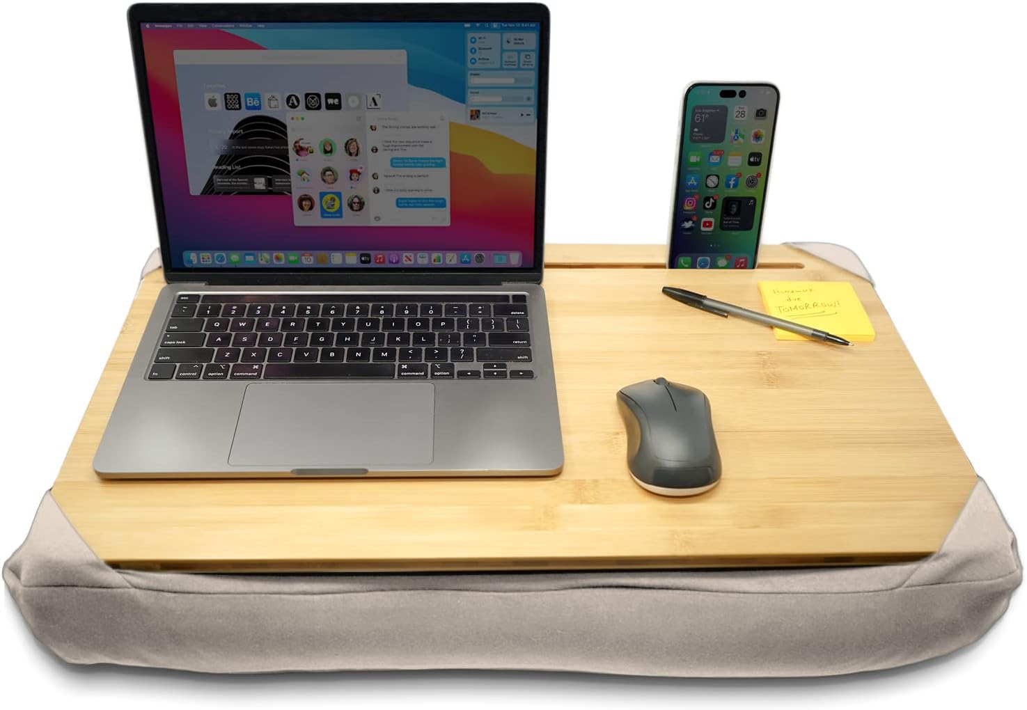 Amazon.com: Yogibo Traybo Pro Lap Desk for Laptop with Cushion and ...