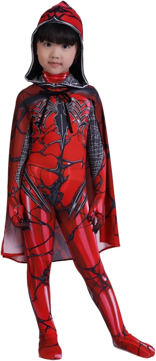 LG LOUIS GARDEN Spider Costume for Girls Halloween Cosplay 3D Style ...